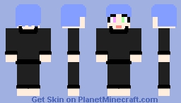 blue hair Minecraft Skin