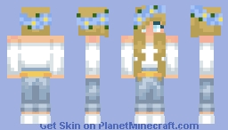 Blue Flower Crown Minecraft Skin