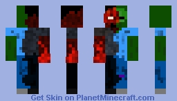 half zombie half demon Minecraft Skin