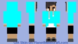 light blue hoodie Minecraft Skin