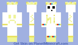 White blob with crown skin Minecraft Skin