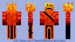 Fire Man Minecraft Skin