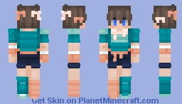 Moony Cyan Team Minecraft Skin