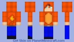 Charmander themed skin Minecraft Skin