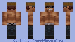 powder ganger no shirt cowboy hat Minecraft Skin