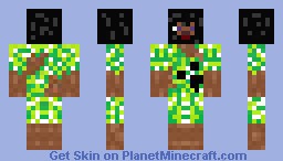 Prehistoric man in creeper skin tunic Minecraft Skin