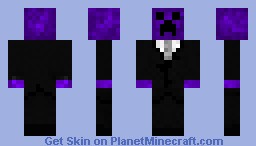 Purple creeper in a suit (re uploaded) Minecraft Skin