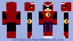Megaman-exe / Rockman-exe: Protoman Skin (Without Hair) Minecraft Skin