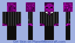 purple zombie suit stripes Minecraft Skin