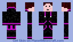 black and purple Minecraft Skin