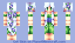 Purple Peonies Minecraft Skin