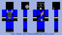 Blue pyro from TF2 Minecraft Skin