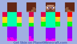 rainbow steve Minecraft Skin