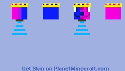 Queen Pink and Blue Minecraft Skin