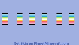 Pride Flag | PrideTemplate [JAVA SLIM] Minecraft Skin