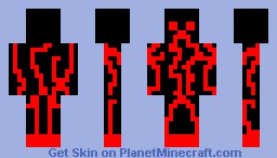 Creeper Red Neon Minecraft Skin