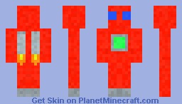 rob the red robot Minecraft Skin