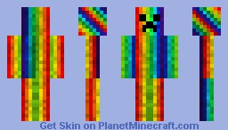 rainbow creeper Minecraft Skin