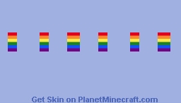Pride Flag | PrideTemplate [JAVA SLIM] Minecraft Skin