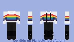 Rainbow Hoodie OB Minecraft Skin