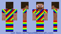 Rainbow Steve Minecraft Skin