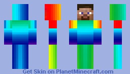 Rainbow Steve Minecraft Skin