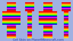 Rainbow!!!!! Minecraft Skin