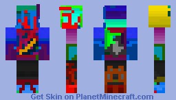 Rainbow barf Minecraft Skin