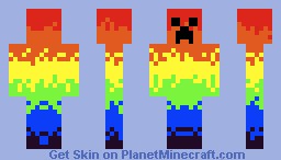 rainbow creeper Minecraft Skin