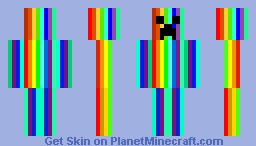 Rainbow Creeper Minecraft Skin