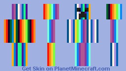 Rainbow creeper Minecraft Skin