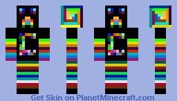 Rainbow Creeper! Minecraft Skin