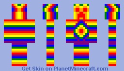 Rainbow Creeper Minecraft Skin