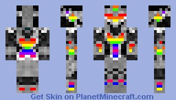 Rainbow Diamond Knight Minecraft Skin