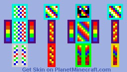rainbow disco Minecraft Skin