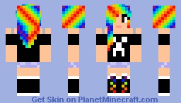 rainbow girl Minecraft Skin