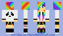 rainbow panda Minecraft Skin