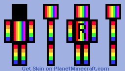 Rainbow rage Minecraft Skin