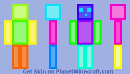 rainbow slime Minecraft Skin