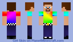 Rainbow steve Minecraft Skin