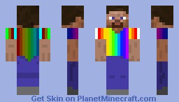 Steve tasted the rainbow Minecraft Skin