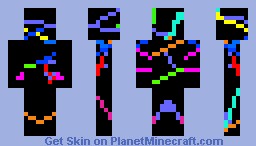 Rainbow Cool Line Guy Minecraft Skin