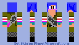 Ramona Flowers (Blue Hair & Bag) Minecraft Skin