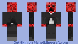 Red creaper in tuxedo Minecraft Skin