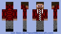 red design hoodie steve Minecraft Skin