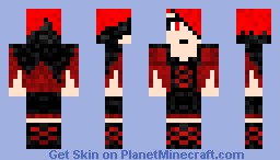 Red Goth Girl Minecraft Skin