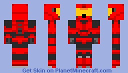 Red MasterChief Minecraft Skin