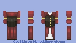 Red Medieval Dress Base Minecraft Skin