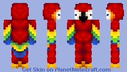Red Parrot Minecraft Skin