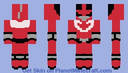 Red Power Ranger Time Force Minecraft Skin